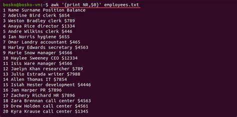 Linux中的awk命令具有示例 语句，模式和变量 德赢平台vwin