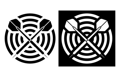 Emblem Of Crossed Sports Dart Arrow Icon Graphic By Rnko · Creative Fabrica