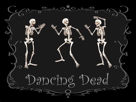 Premium Vector Dancing Skeletons