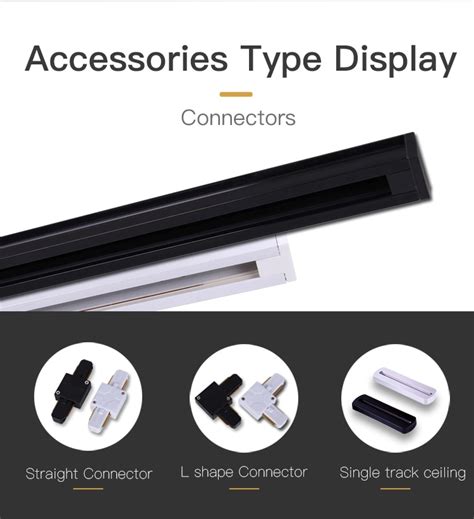 Led Track Light Rail 0 5m 1m 2 Wire Electrified Rail With Spots Led