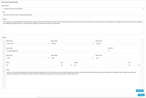 flex content example reusable acf component field