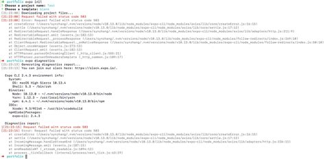 expo diagnostics returns error 500 for unauthorized users · issue 221 · expo expo cli · github