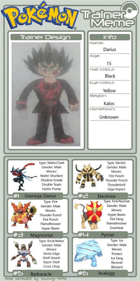 Pokemon Light And Darkness Darius Team By Dragodanir On Deviantart