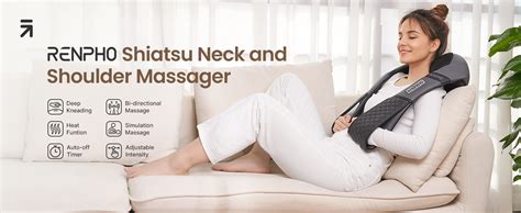 Renpho Neck Massager With Heat Shiatsu Shoulder Massager With Electric