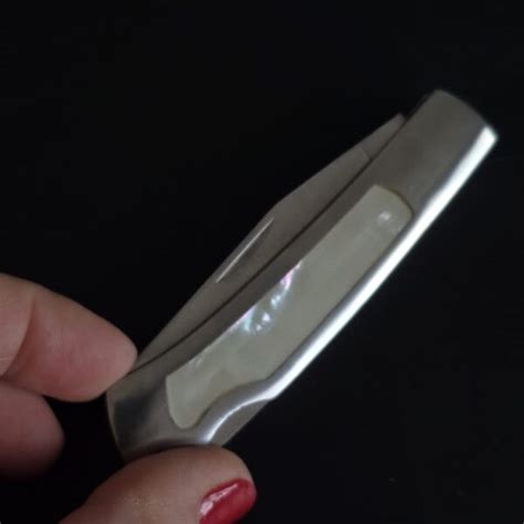 Kissing Crane Genuine Mop And Stainless Pocket Knife For Sale Tsa Knives