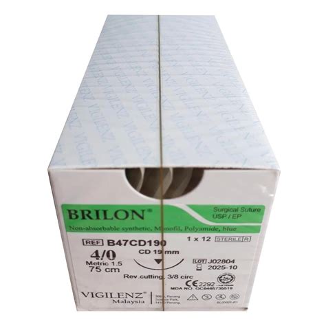Vigilenz Brilon® Blue Usp 30 And Usp 40 Suture Box Of12 Pcs Shopee Malaysia