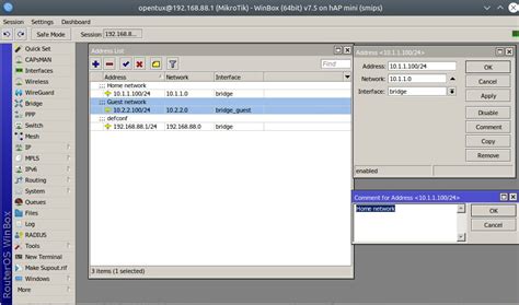 Basics Winbox DHCP OpenTUX