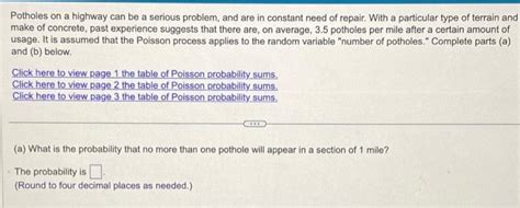 Solved Table Of Poisson Probability Sums Page 1 Poisson Chegg Com