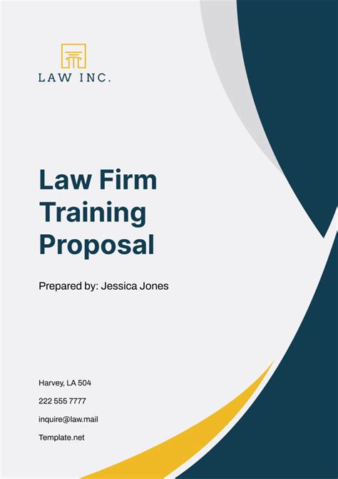 Free Law Firm Training Proposal Template To Edit Online