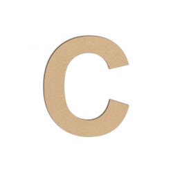 Lettre en bois médium C majuscule 10 Scrapmalin