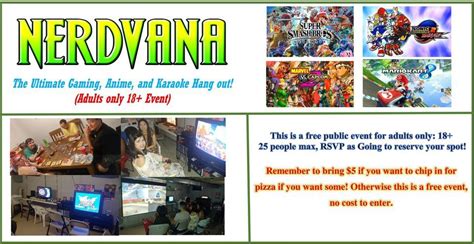 nerdvana gaming anime meetup adults only 18 wilmington de 3003 w