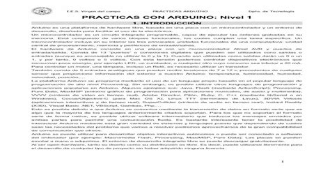 Practicas Con Arduino Nivel 1 · Ies Virgen Del Campo PrÁcticas