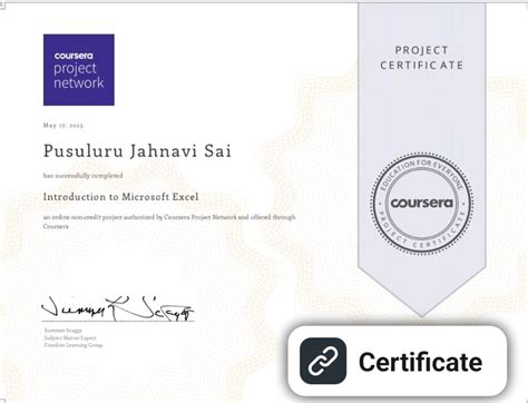 Pusuluru Jahnavi Sai On Linkedin Datascience Excel Coursera Connections Datascience Week1