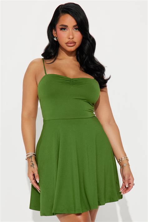 Adriana Essential Mini Dress Olive Fashion Nova Dresses Fashion Nova