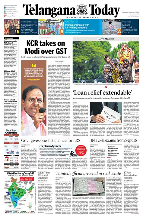 Telangana Today September 02 2020 Newspaper Get Your Digital