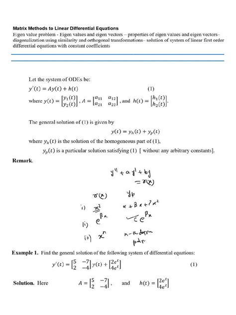 Eigen Value And Eigen Vectors Part 5 Pdf