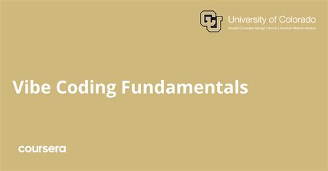 Vibe Coding Fundamentals Coursera