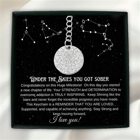 Custom Star Map Sobriety Symbol Sober Ts For Women Men 1 Year
