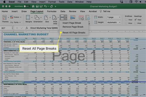 Como inserir uma quebra de página no Microsoft Excel 2024