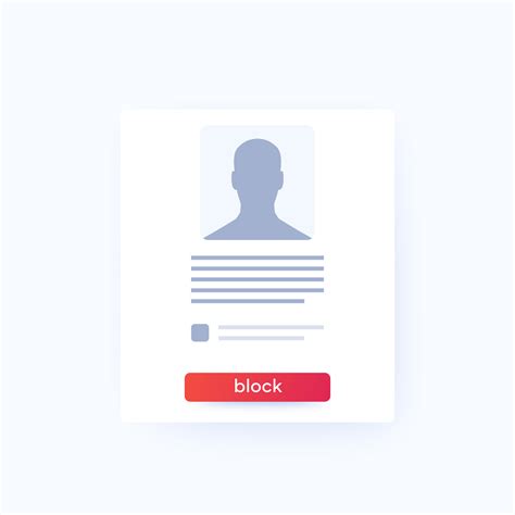 Block User Form With Button Vector Ui Design Vector Art At Vecteezy