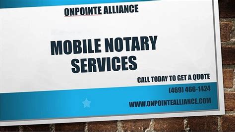 Mobile Notary Services Available Now Onpointe Alliance