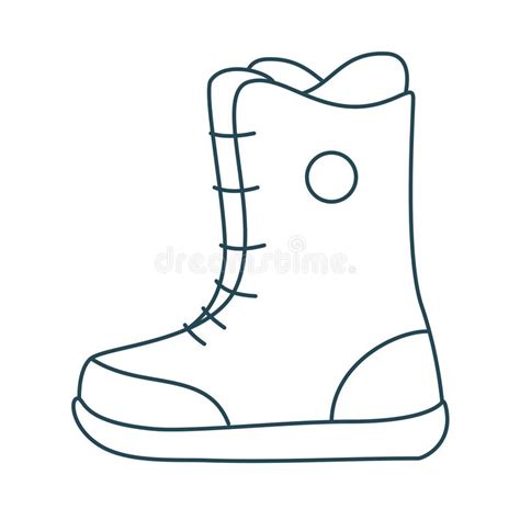Icono De Arranque De Snowboard De Contorno Vector De Material De Trazo