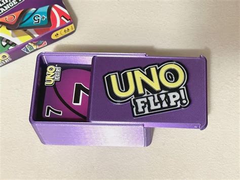 Uno Flip Card Case 3d Printed Storage Box With Sliding Lid Fits Uno