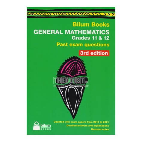 Bilum Books General Mathematics Grade 11 And 12 Past Exam Questions 3rd Edition Theodist