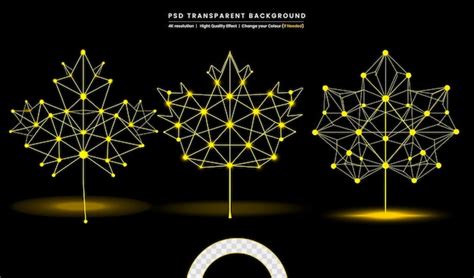 Premium Psd Golden Geometric Sphere 3d Render On Transparant Background