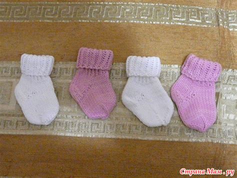 Носочки для новорожденных спицами схемы от 0 до 8 месяцев