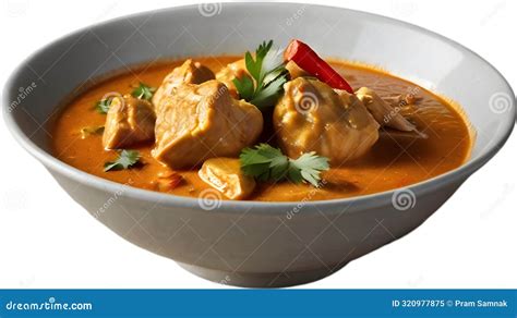 Spicy Aromatic Thai Red Curry Chicken Stock Vector Illustration Of
