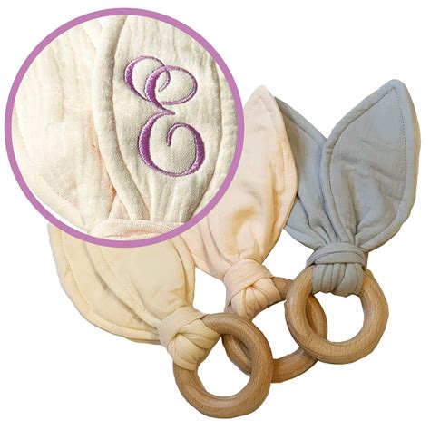 Blanks Bundle Wooden Teething Ring With Bunny Ears College Girl Font