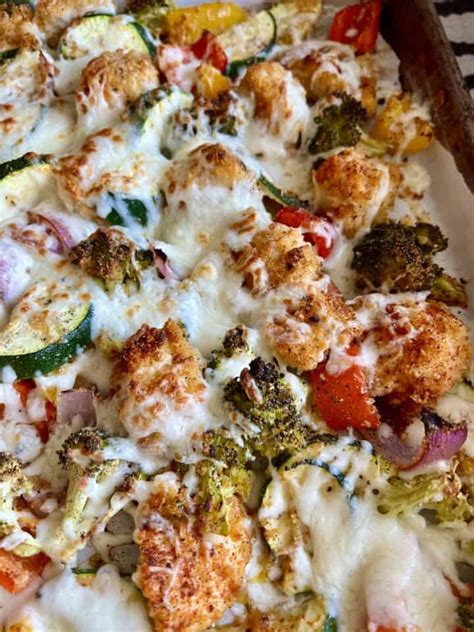 Cheesy Chicken Veggie Sheet Pan Dinner Hungry Happens