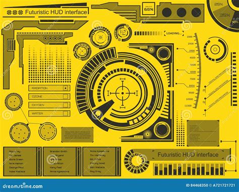 Abstract Future Concept Futuristic Blue Virtual Graphic Touch User Interface Hud For Web Site