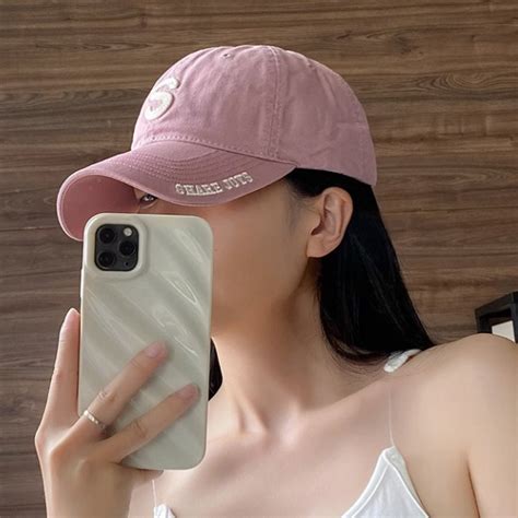Korean Version Female Light Pink Big Head Circumference Embroidered