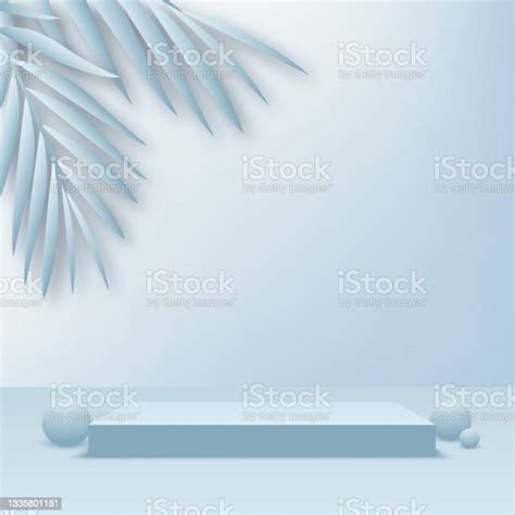 제품은 파란색 모양기하학적 플랫폼으로 3d 배경 연단 장면을 표시합니다 벡터 일러스트레이션 0명에 대한 스톡 벡터 아트 및 기타 이미지 Istock