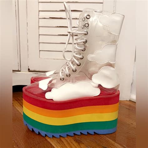 Dolls Kill Shoes Dollskill Current Mood Happy Daze Platforms Poshmark