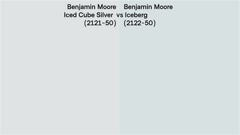 Benjamin Moore Iced Cube Silver Vs Iceberg Side By Side Comparison