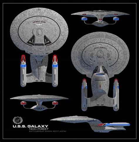 Galaxy Class Uss Galaxy Ncc 70637 2376 Refit By Shipschematicsnet