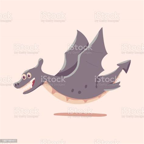 배경에 고립 된 귀여운 Pterodactyl 벡터 만화 공룡 일러스트 고대의에 대한 스톡 벡터 아트 및 기타 이미지 고대의