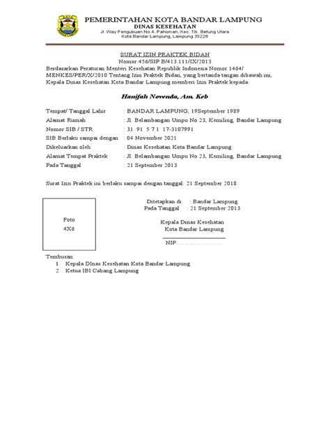 Surat Izin Praktek Bidan Pdf