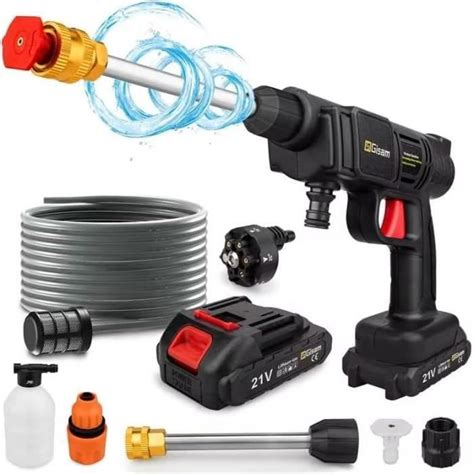 Nettoyeur Haute Pression Sans Fil Max 30 Bar 435 Psi Avec 2 X 21V