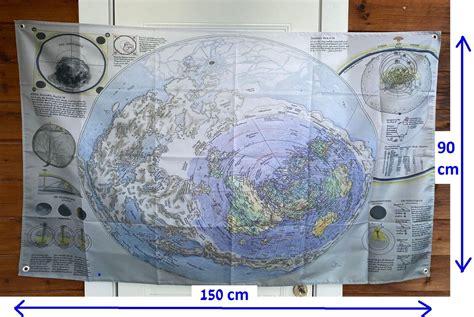 New Flat Earth And Beyond Moon Map High Quality World Flag 150x90cm