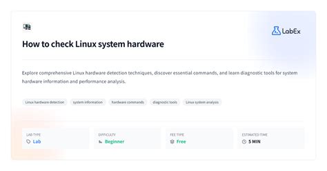 How To Check Linux System Hardware Labex