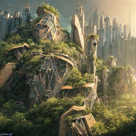 Stabilityai Stable Diffusion Concept Art City Carved Into A