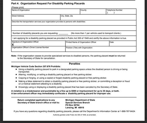 How To Apply For A Handicap Parking Placard In Michigan