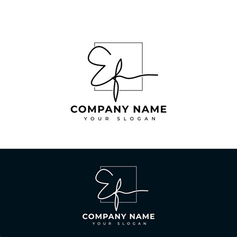 Ef Initial Signature Logo Vector Design 13407588 Vector Art At Vecteezy