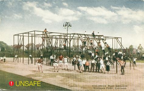 playground design of yesteryear and its much prettier modern