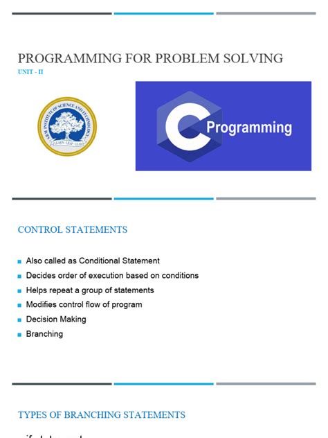 Unit2 Pdf Control Flow Computer Science