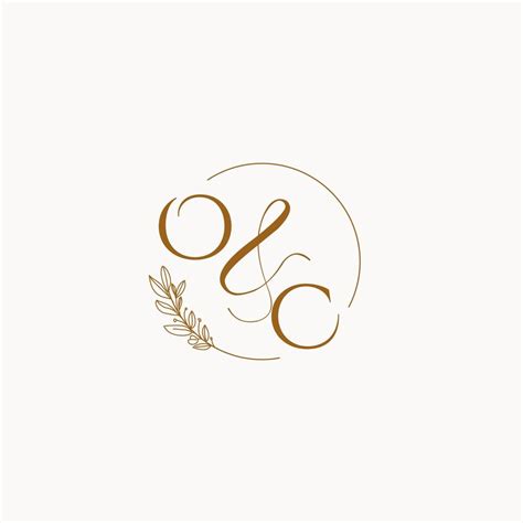 Oc Initial Wedding Monogram Logo 10254024 Vector Art At Vecteezy